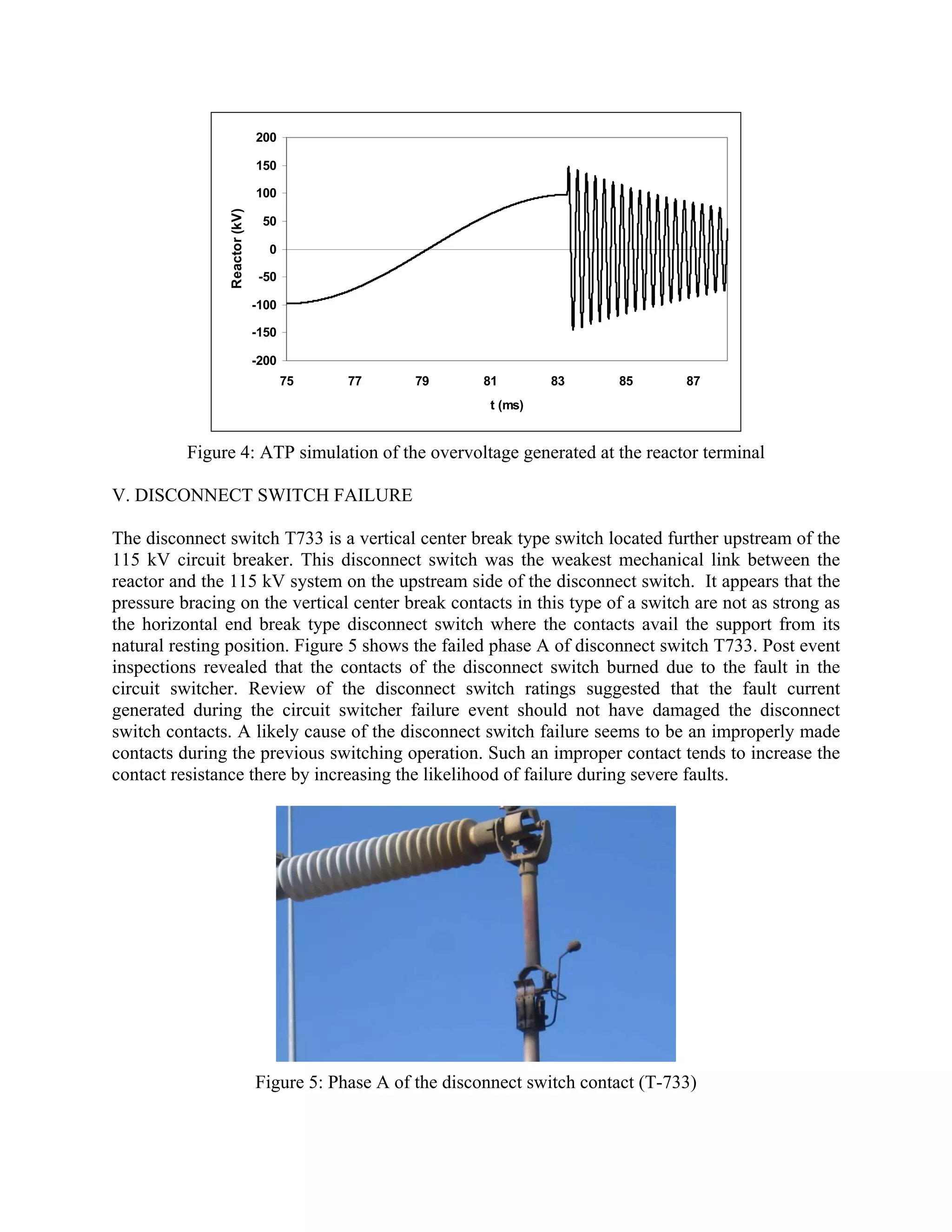 Catastrophic failure of system equipment during switching of 115kV ...