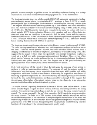 Catastrophic failure of system equipment during switching of 115kV ...