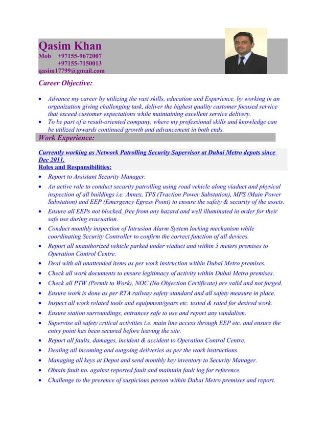 Qasim CV | PDF | Free Download