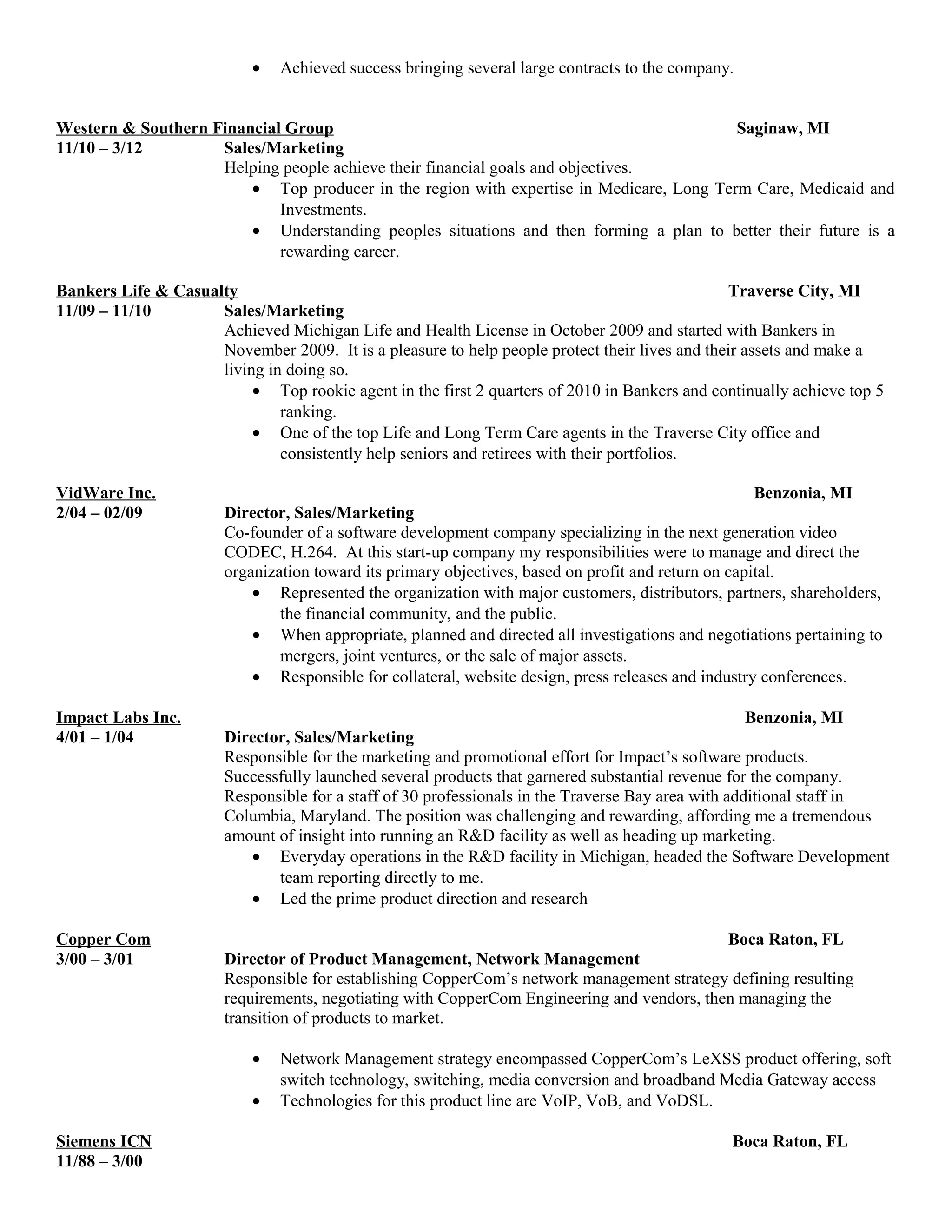 Mark Haigh Resume Marketing Director | DOC