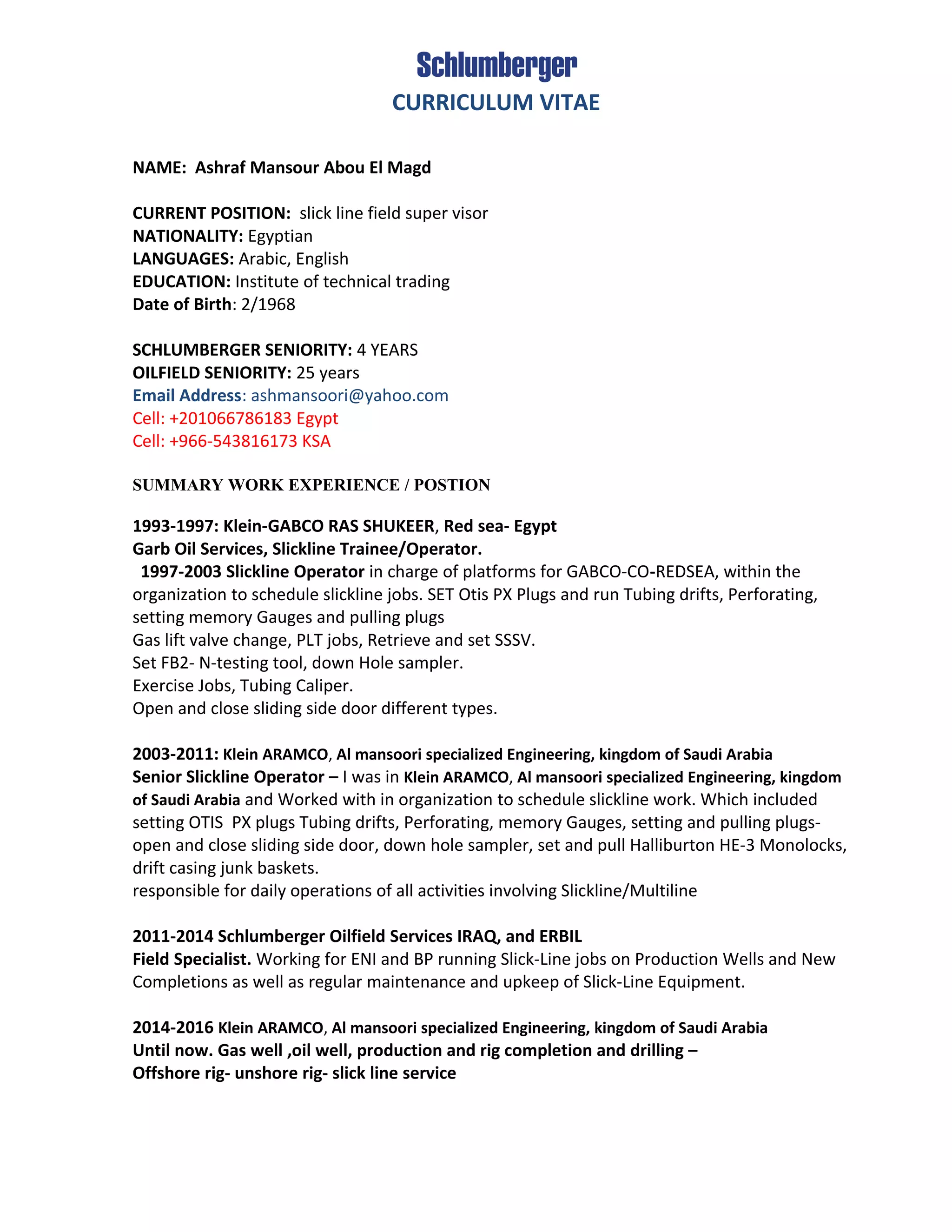 CV Ashraf Mansoor | DOC