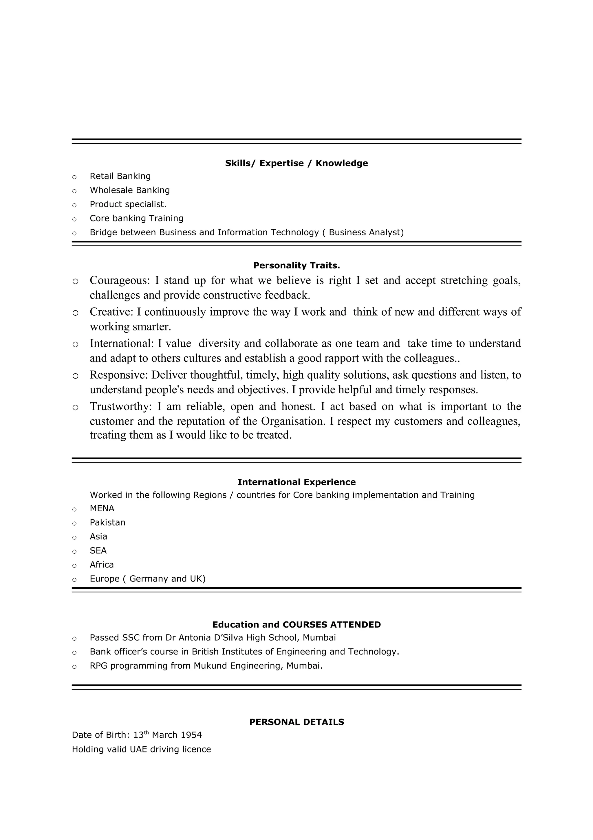 Kishore's Cv version 1.7 | DOC