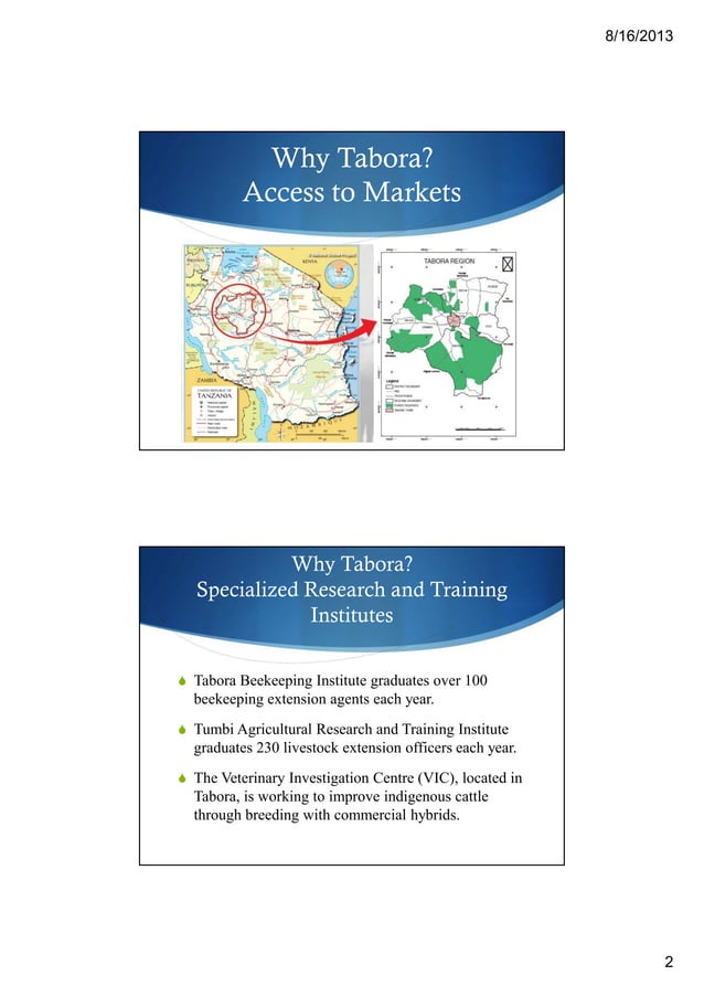 TABORA INVESTMENT OPPORTUNITIES | PDF