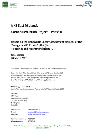 NEP_2012_EM_NHS_CRP_Phase_II_1a_REA_pilot_report170412 | PDF