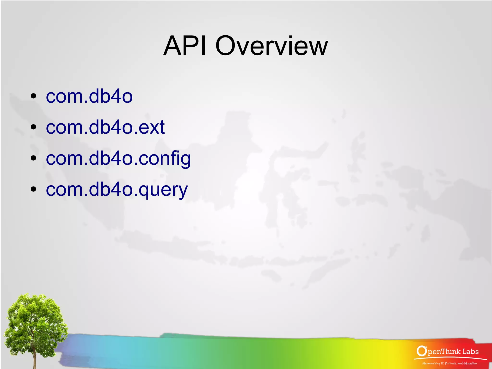 First Glance. (db4o - Object Oriented Database) | PPT