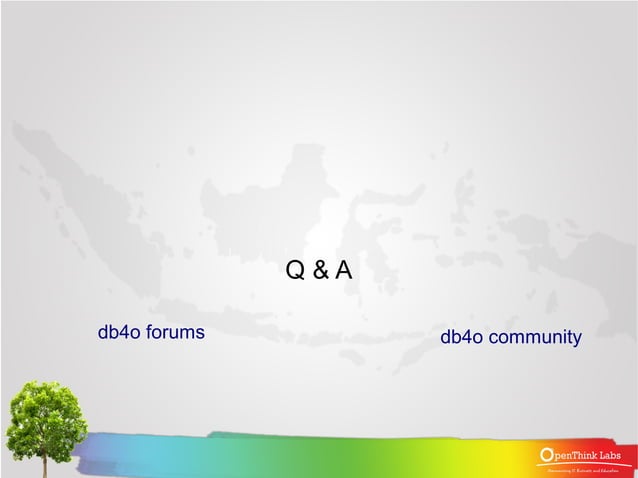 First Glance. (db4o - Object Oriented Database) | PPT