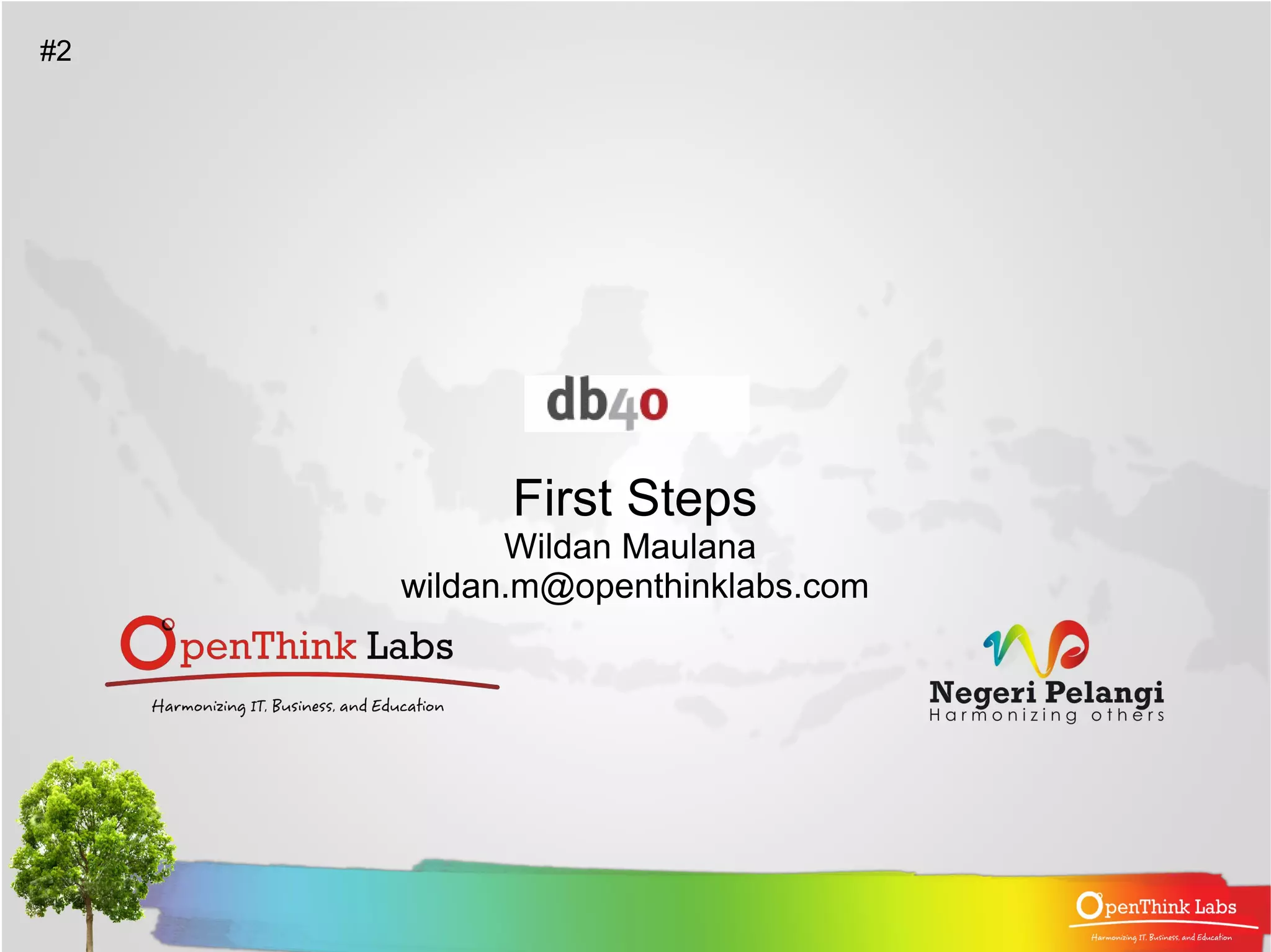 First Steps Db4o Object Oriented Database Ppt 7942