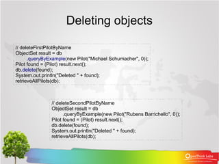 First Steps. (db4o - Object Oriented Database) | PDF | Databases | Computer Software and ...