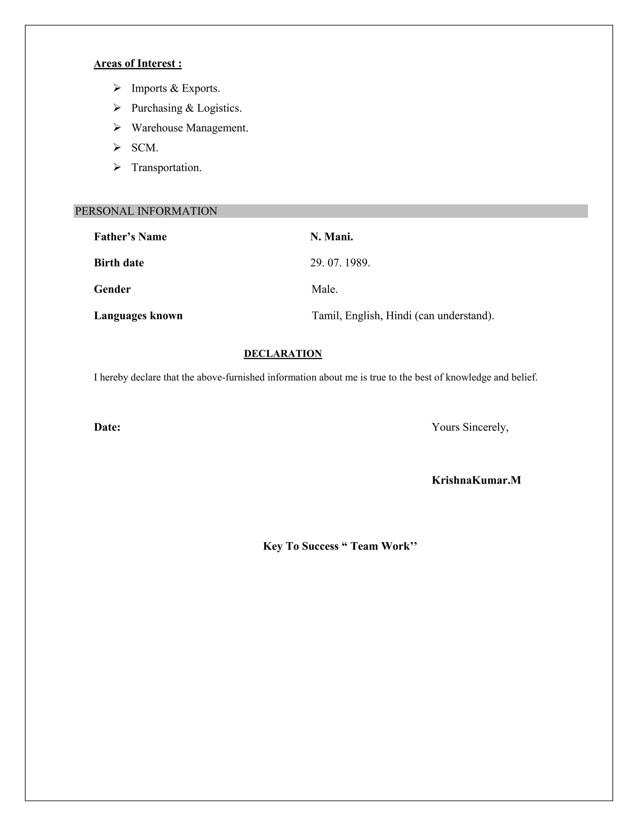 Krish TPT RESUME | PDF