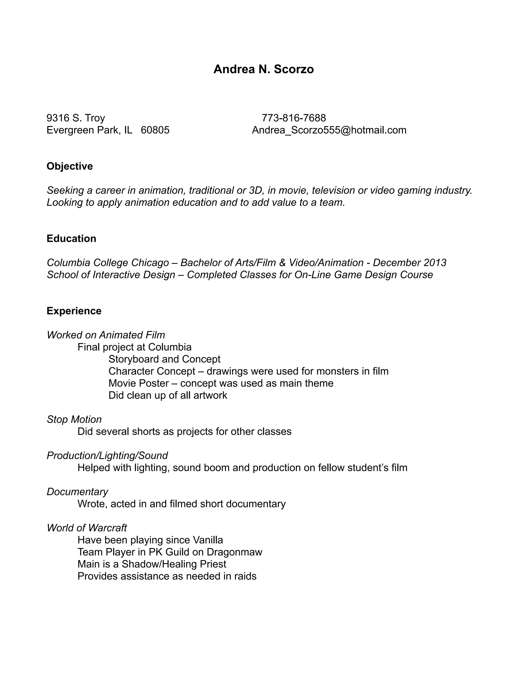 Animation REsume2 | PDF | Computer Animation | Computer Software and Applications