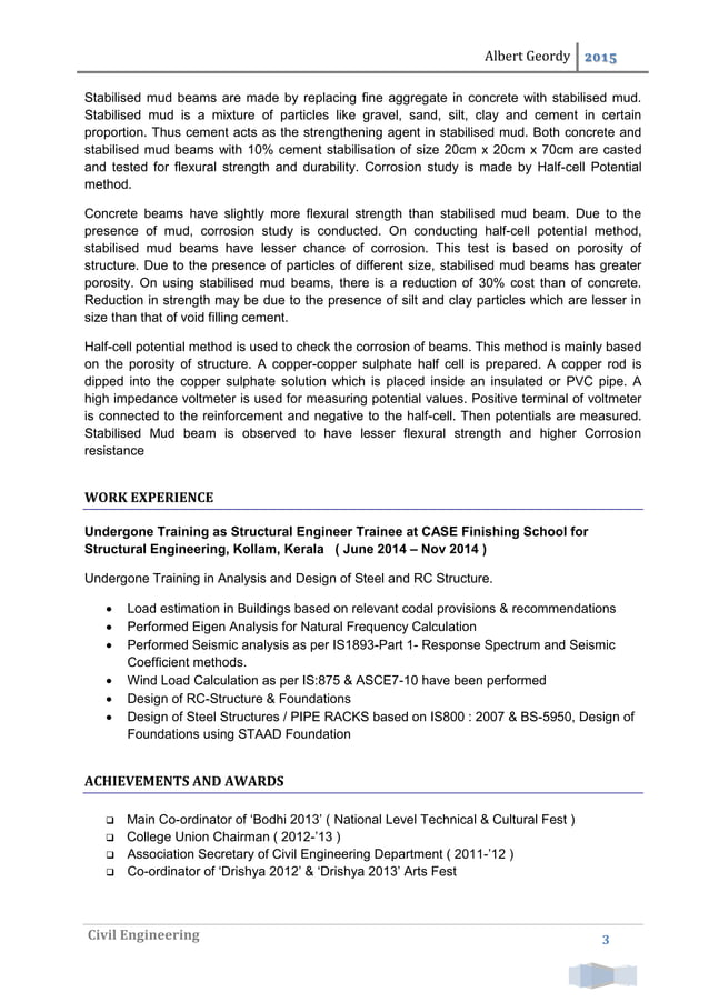 Resume - Albert Geordy | PDF