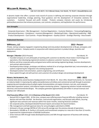 William R Howell RES 033015 | PDF