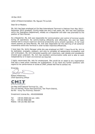 Employer Reference Letter | PDF