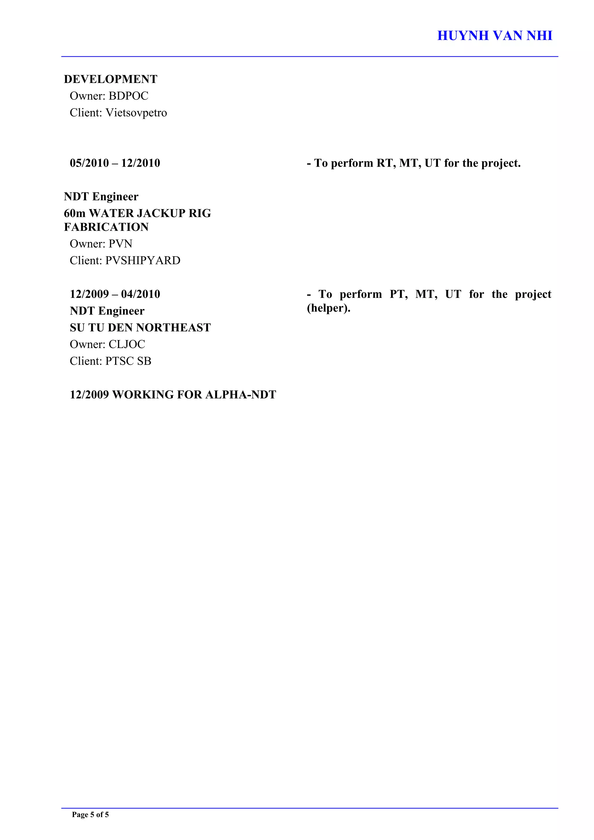 CV Huynh Van Nhi | PDF