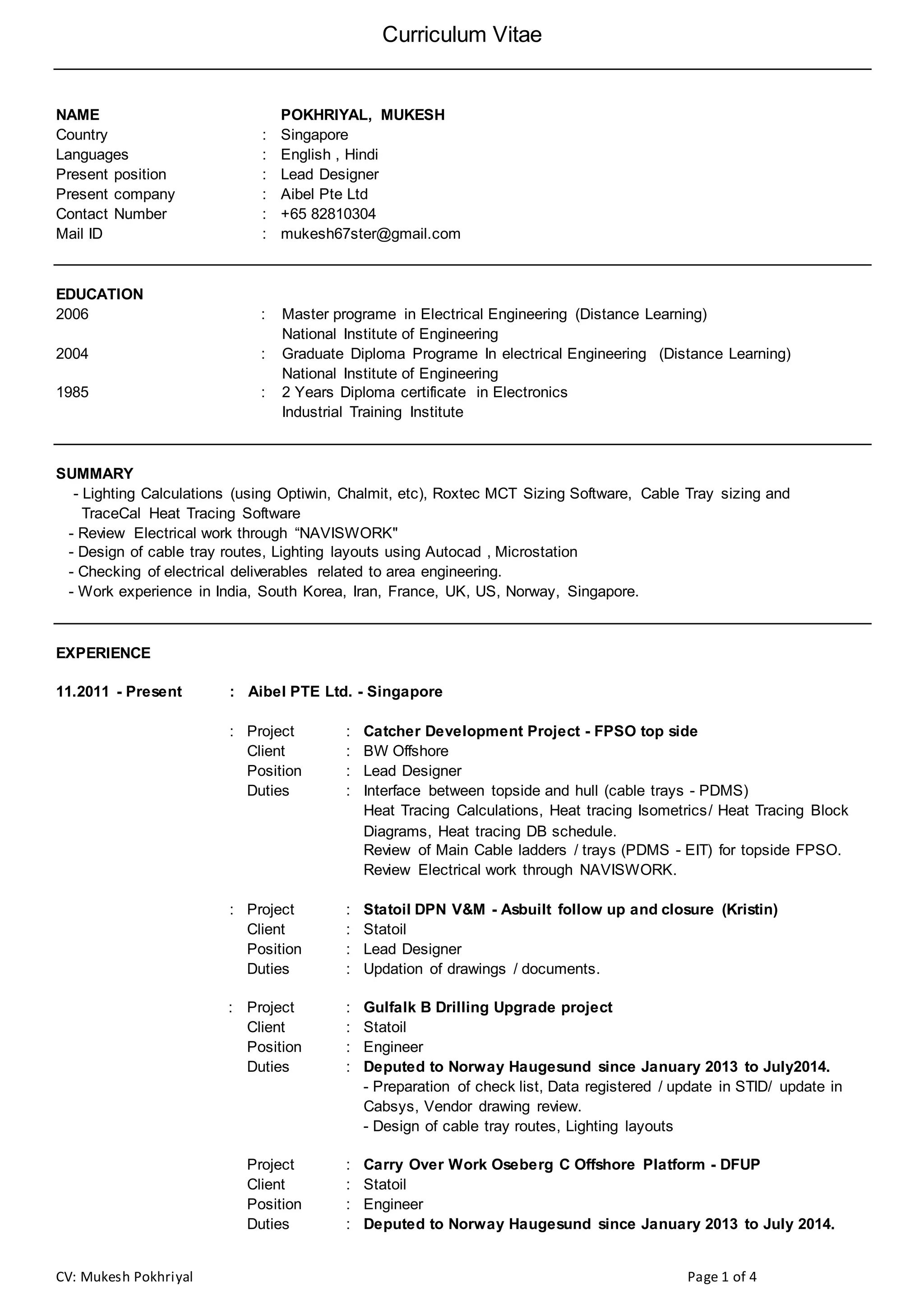 My CV | DOCX | Civil Engineering Industry | Industries