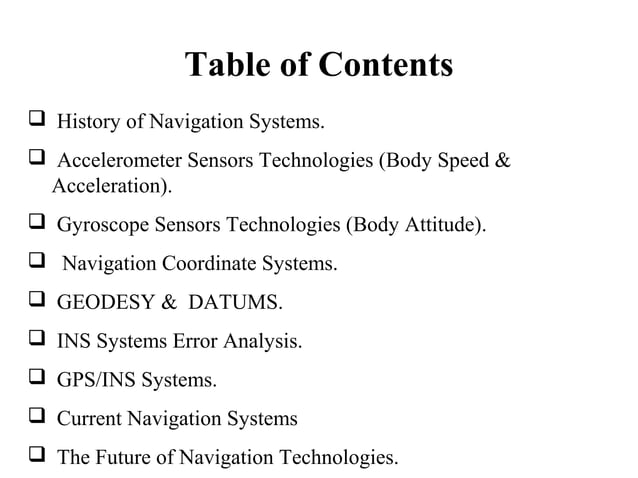 Introduction to Navigation Systems | PPT | Auto Navigation Systems ...