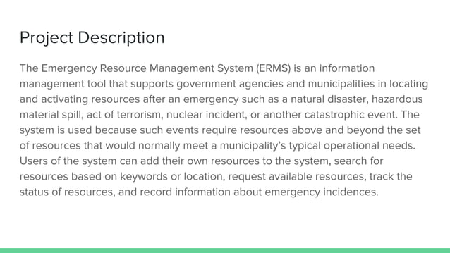 Emergency Response Management System (ERMS): Web Application Project ...