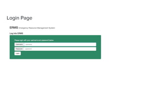 Emergency Response Management System (ERMS): Web Application Project ...