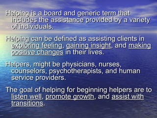 HR592-Becoming a Helper | PPT