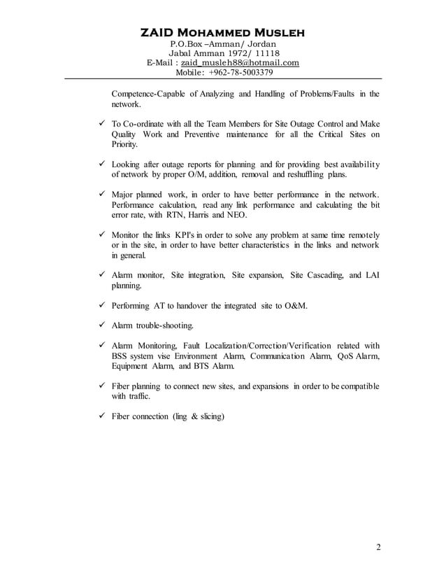 Zaid Musleh CV | PDF