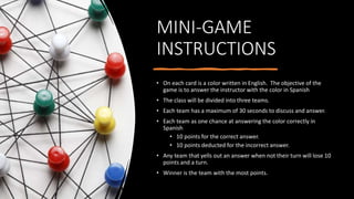 Learning Game- Spanish Colors | PPT