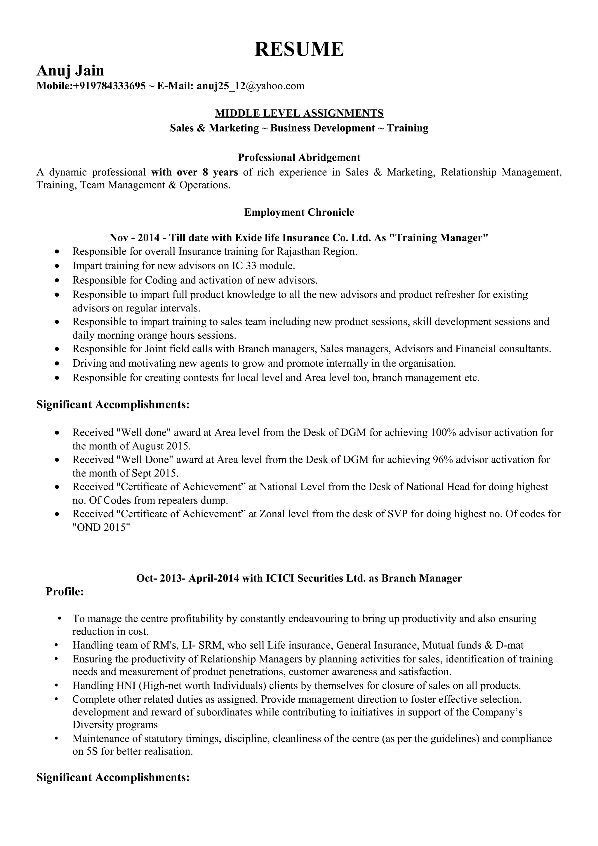 Resume- Anuj jain(1) | DOC