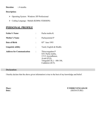 THIRU RESUME | PDF