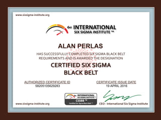 Certified Sigma Black Belt Certification | PDF