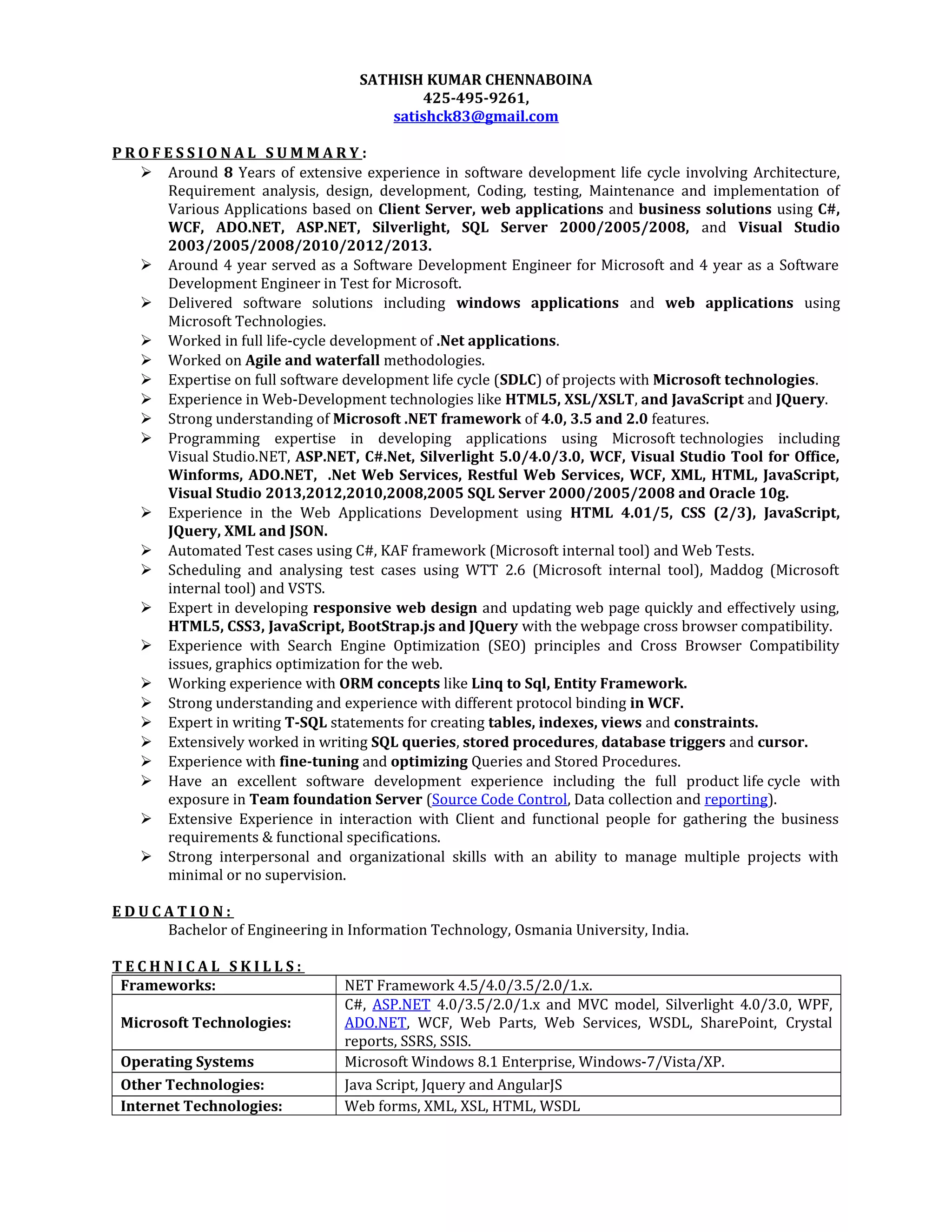 Sathish-Resume | DOC