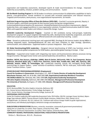Debra L Morehouse Short Resume | DOC