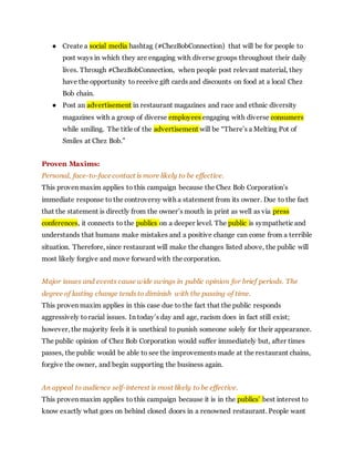 Crisis Management - Chez Bob | PDF