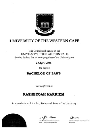 LLB certificate | PDF