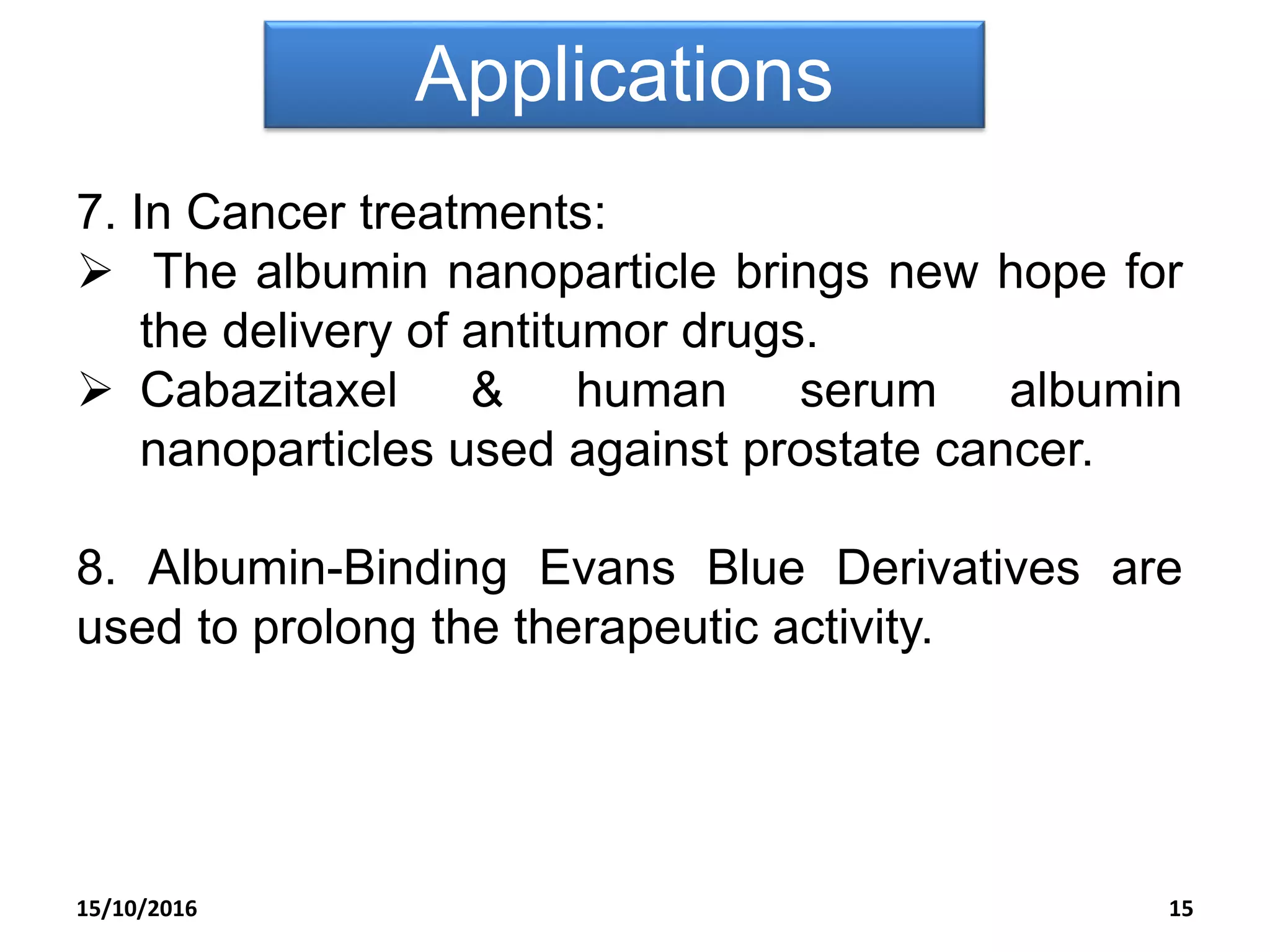 Albumin & its applications. | PPTX