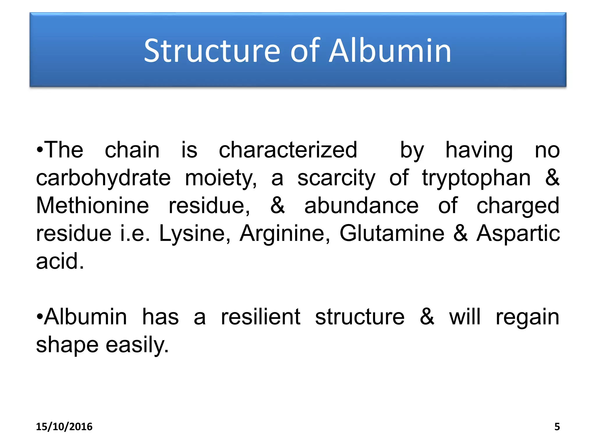 Albumin & its applications. | PPTX