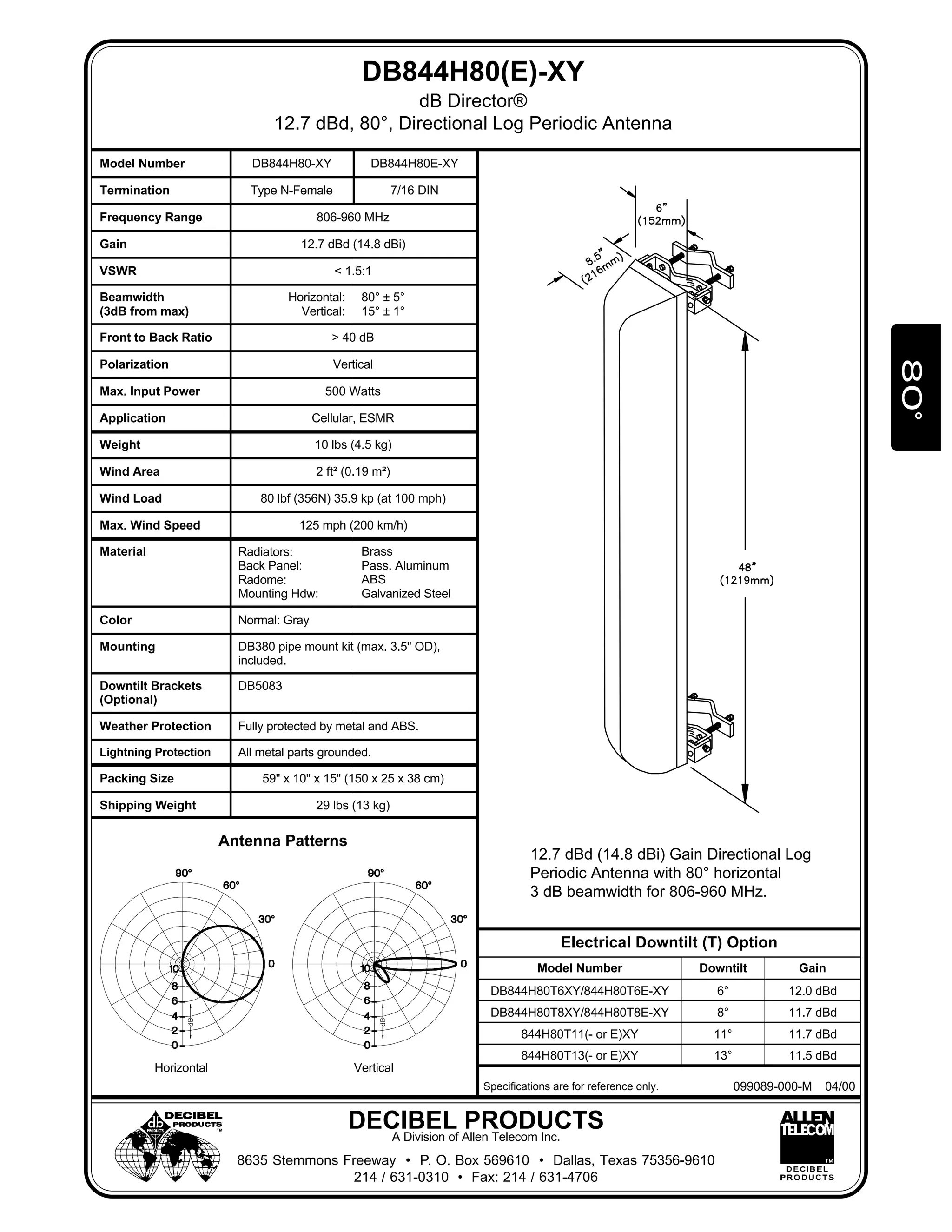 Db844 h80 xy | PDF