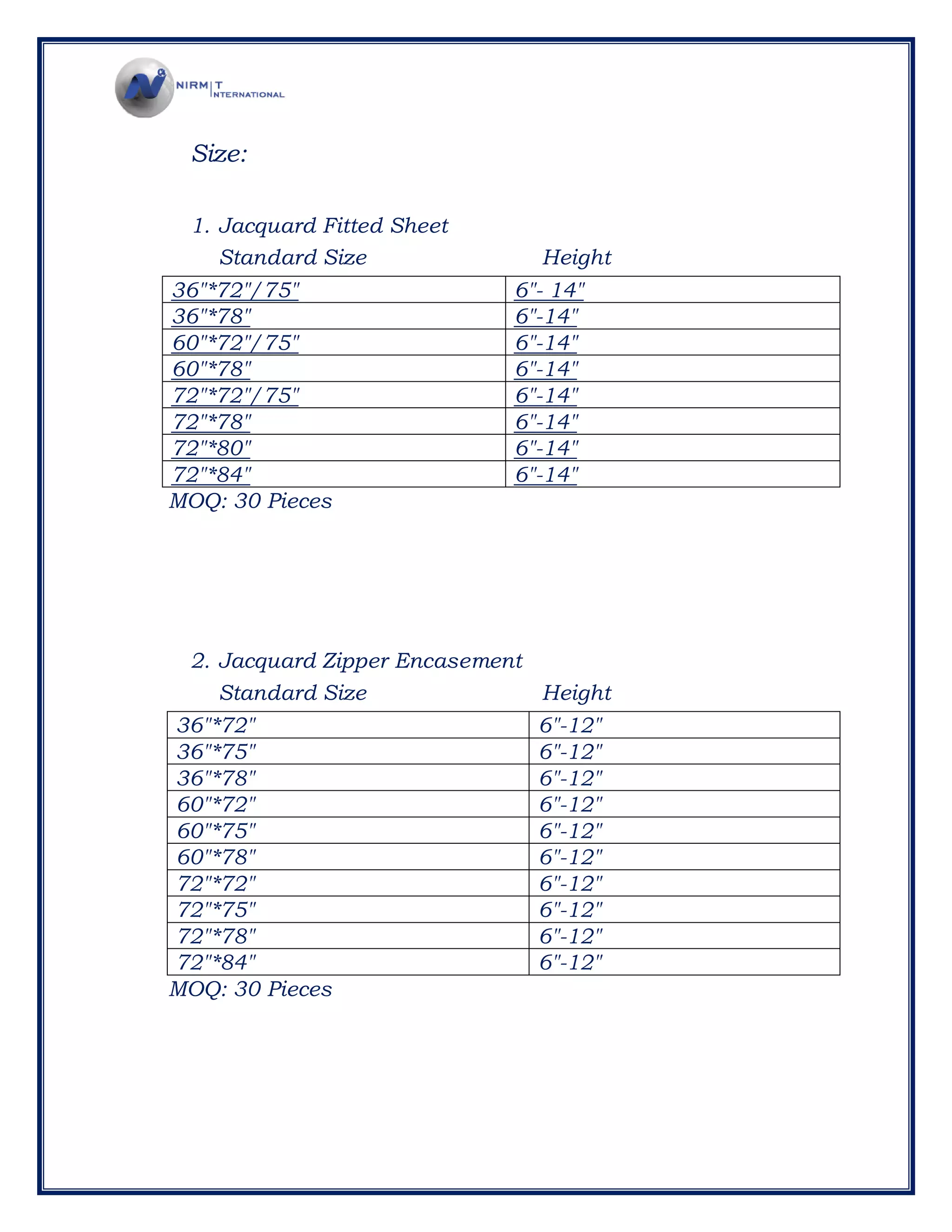 Nirmit International Company Portfolio | PDF