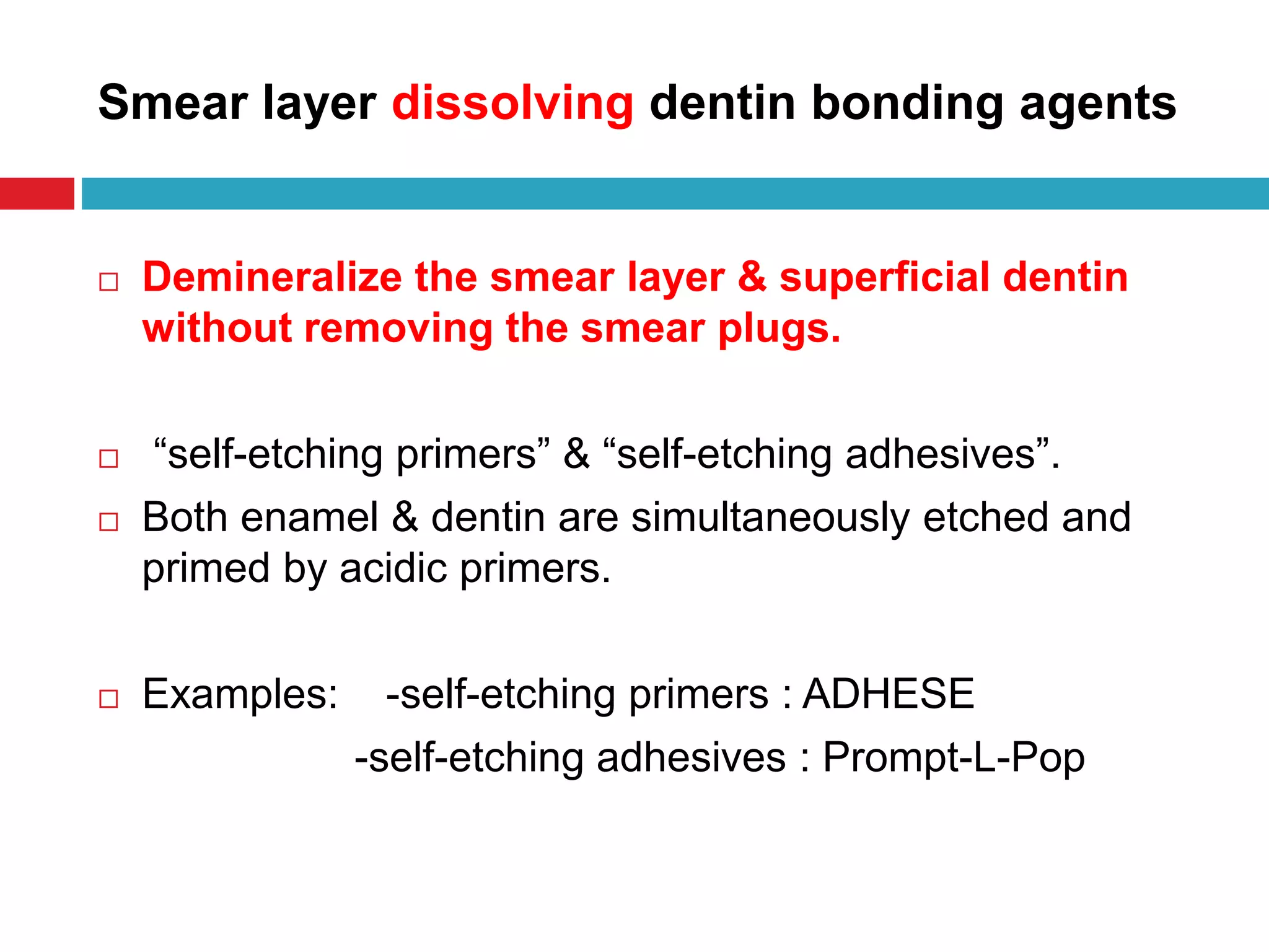 DENTIN BONDING AGENTS | PPTX
