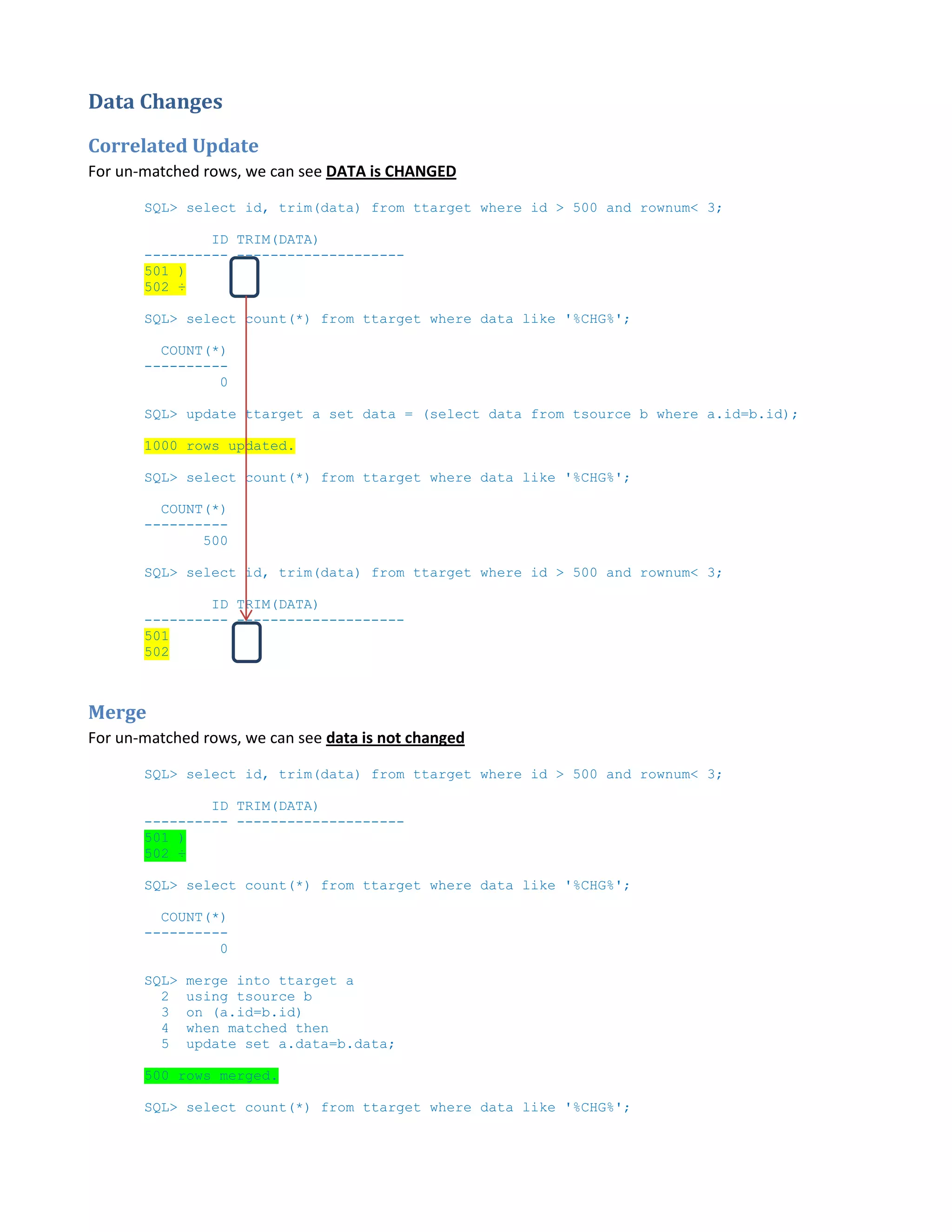 Correlated Update Vs Merge Pdf