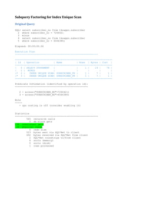 Subquery factoring for FTS | PDF