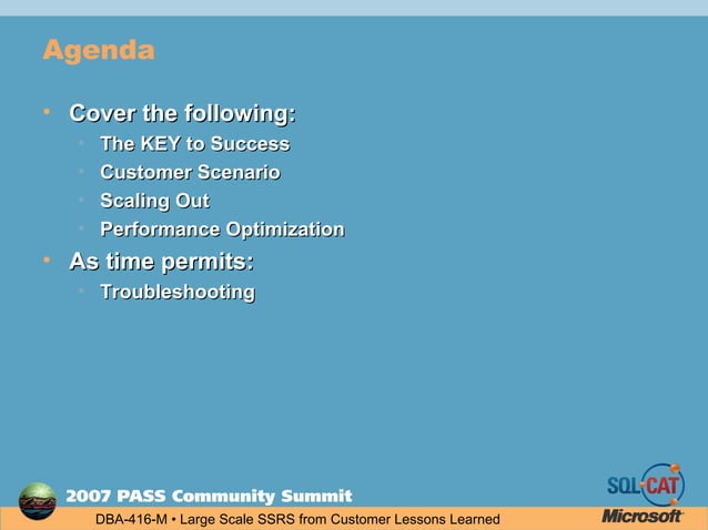 Building And Deploying Large Scale Ssrs Using Lessons Learned From Customer Deployments Ppt