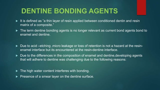 dentin bonding agents | PPTX