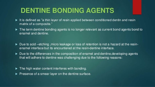 dentin bonding agents