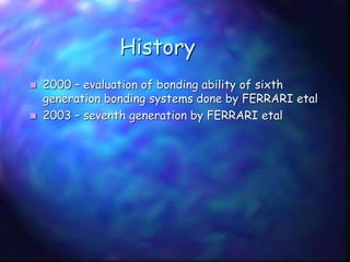 DENTIN BONDING AGENTS | PPT