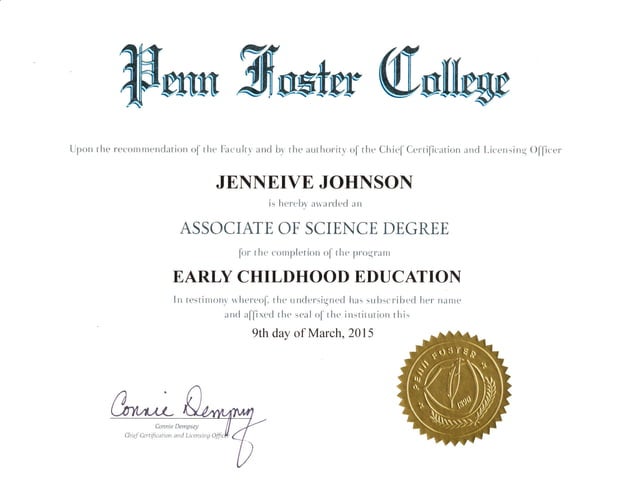 Penn Foster Degree | PDF | Daycare and Pre-School | Parenting