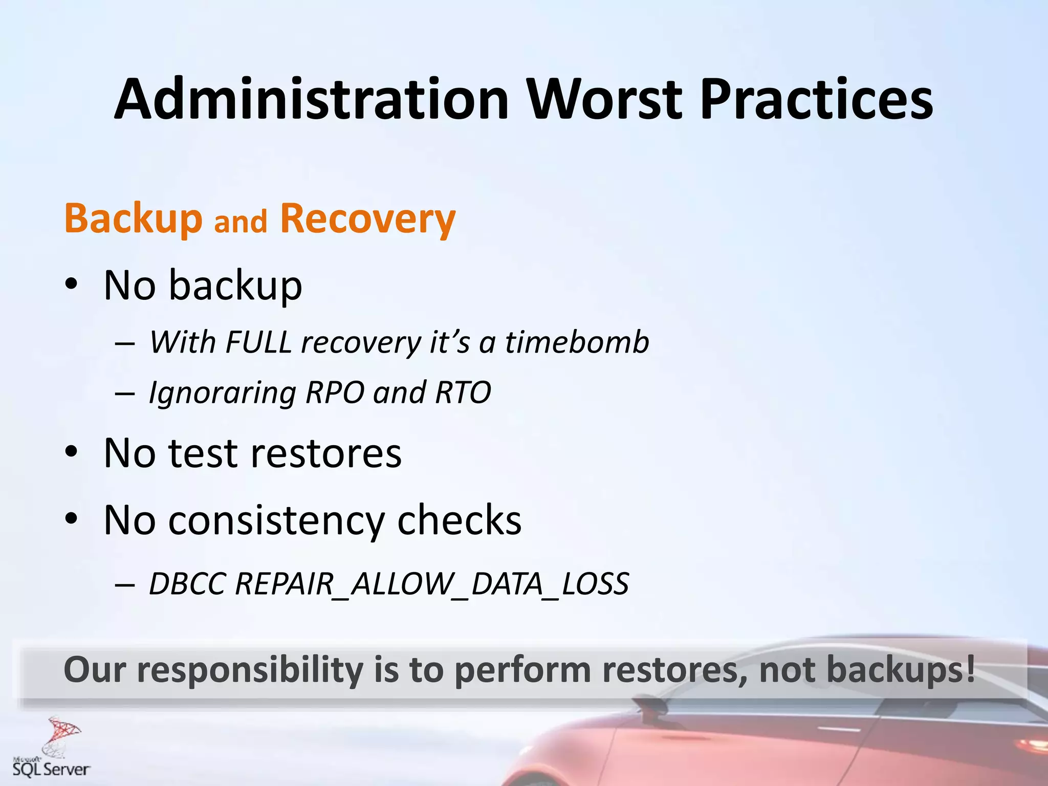 SQL Server Worst Practices - EN | PPT