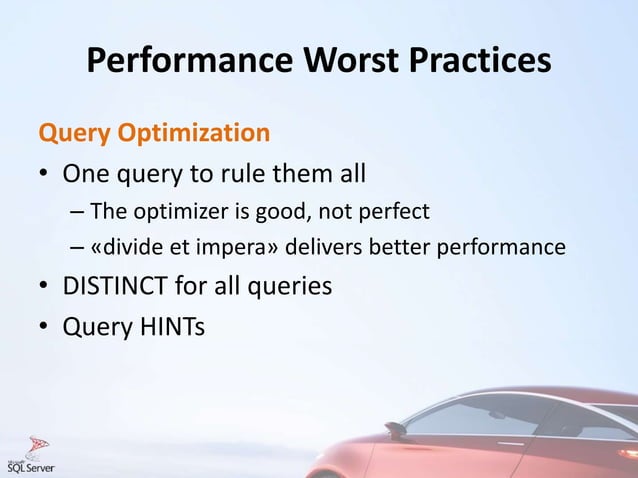 SQL Server Worst Practices - EN | PPT