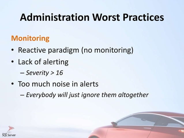 SQL Server Worst Practices - EN | PPT