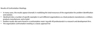 Organization process approaches improvement in interpersonal and group ...