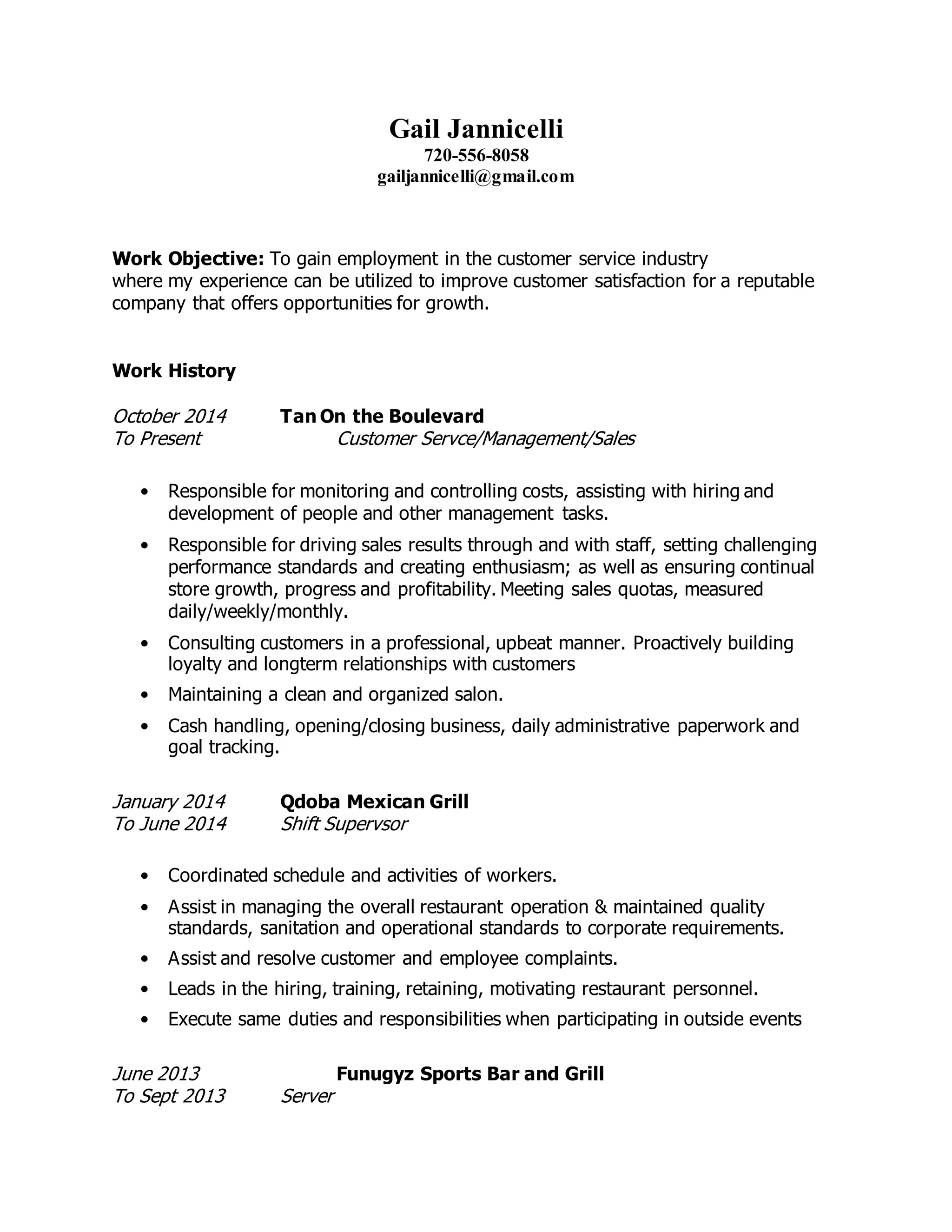 Gail's Current Resume | DOCX
