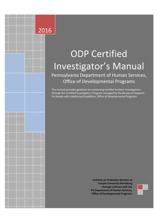 ODP_Certified_Investigator_Manual_v2.1r_2016_FINAL | PDF